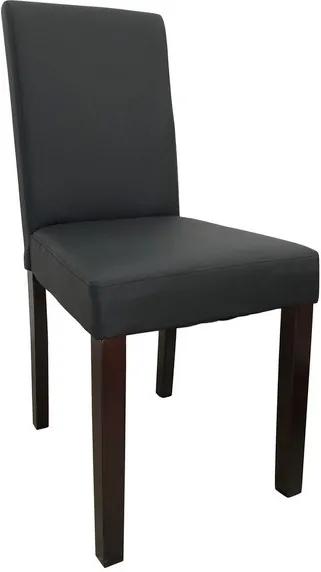 Jídelní židle Rudy, černá ekokůže