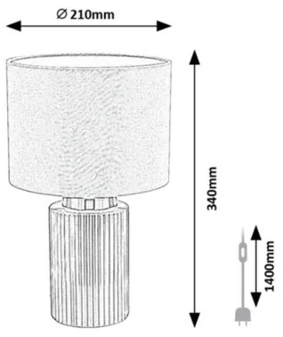 Rabalux 74046 - Stolní lampa GLOVY 1xE14/40W/230V zelená