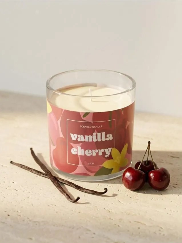Sinsay - Vonná svíčka Vanilla Cherry - světle fialová