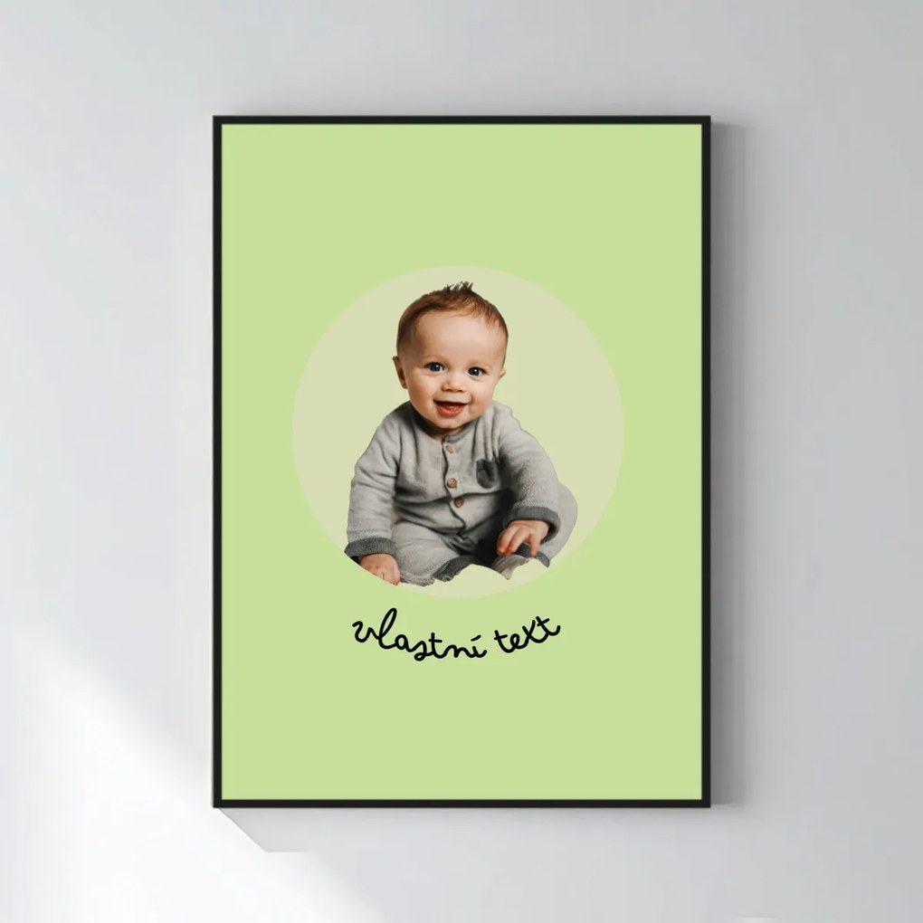 Personalizovaný magický fotoobraz v rámu - 50x70 - výřez fotky na podkladu