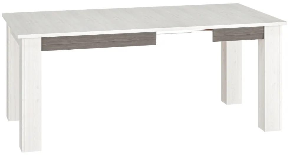 ML FURNITURE Jídelní stůl rozkládací - BLANCO 33, 101/141/181x89, sněžná borovice/new grey