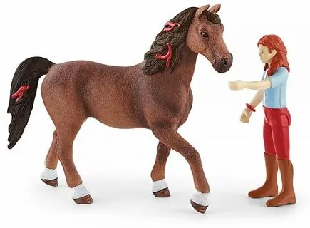 Schleich 42539 Zrzka Hannah s pohyblivými klouby na koni, 15 cm