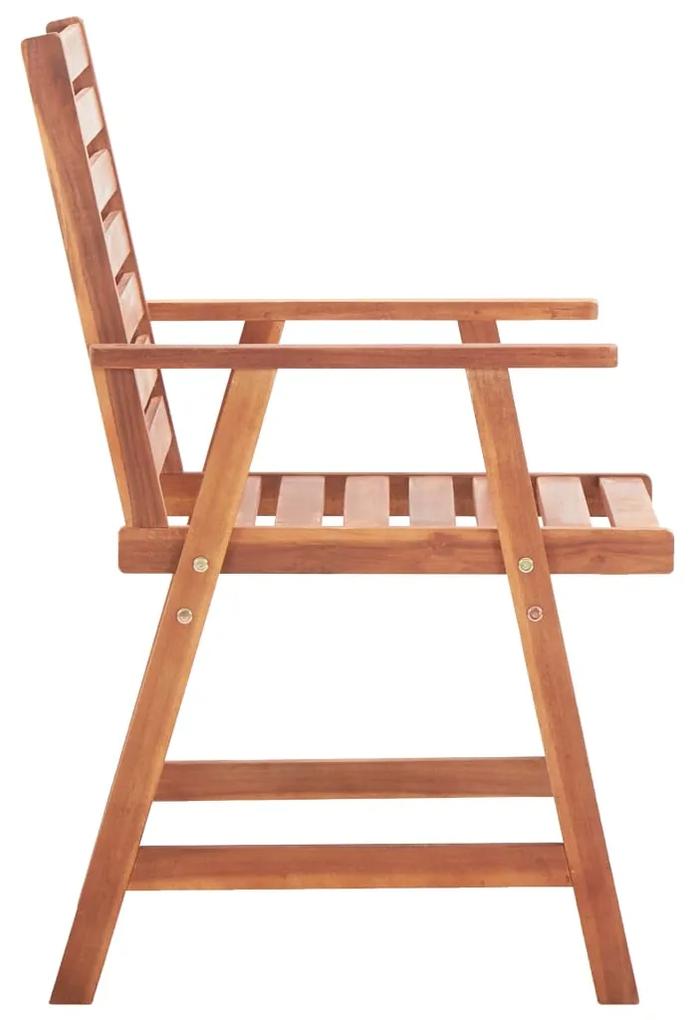 Zahradní jídelní židle 2 ks s poduškami masivní akáciové dřevo,  3064346