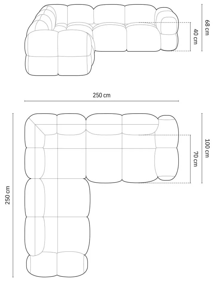 Rohová pohovka v cihlové barvě Loretto – Cosmopolitan Design