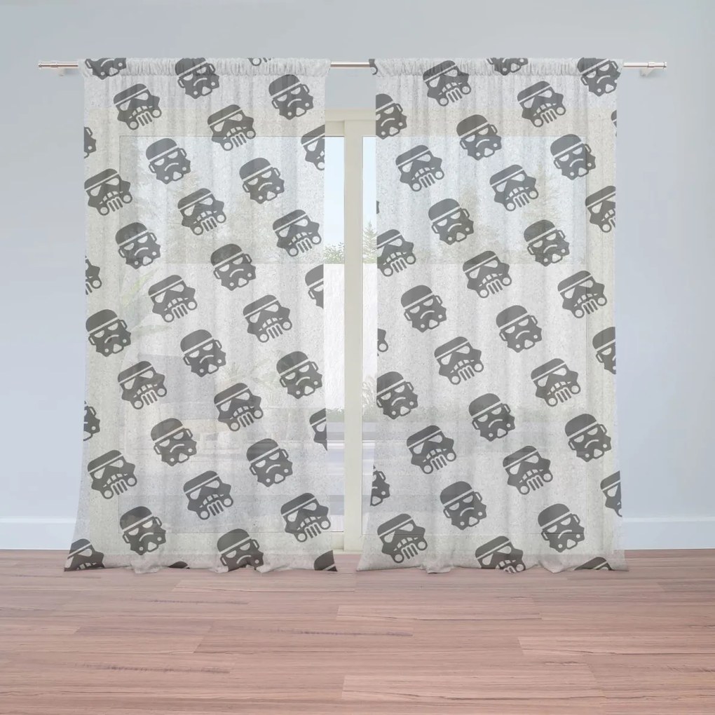 Sablio Záclony Star Wars Stormtrooper Pattern šikmý: 2ks 150x250cm