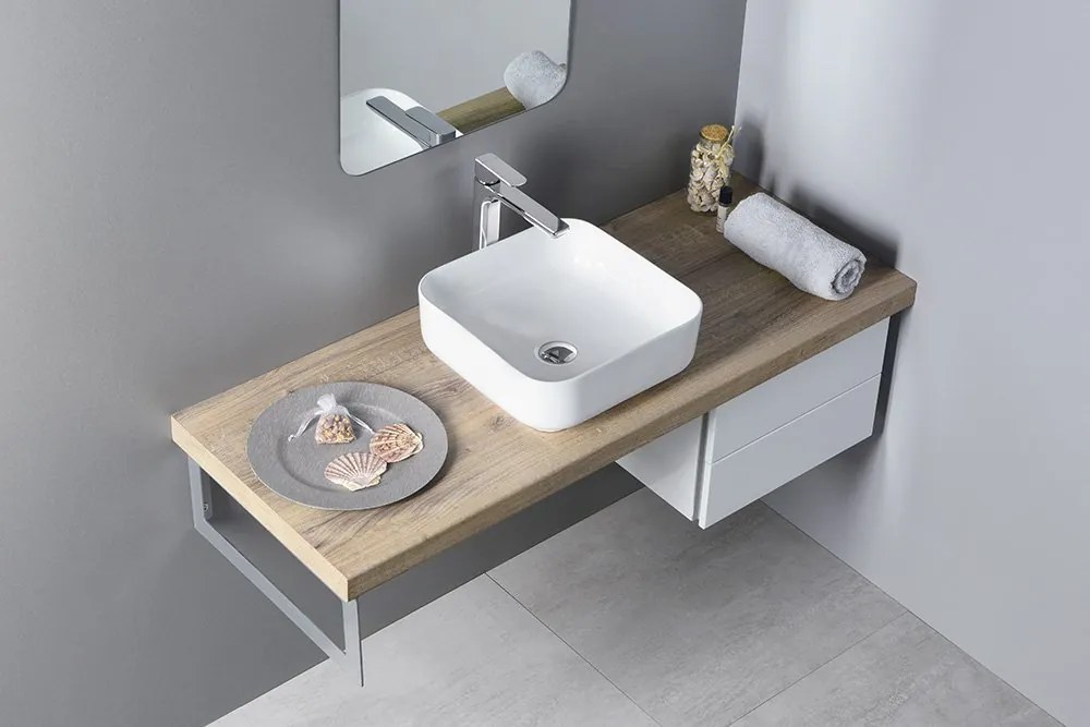 Sapho, PRATA keramické umyvadlo 39,5x14,5x39,5 cm, na desku, AR423