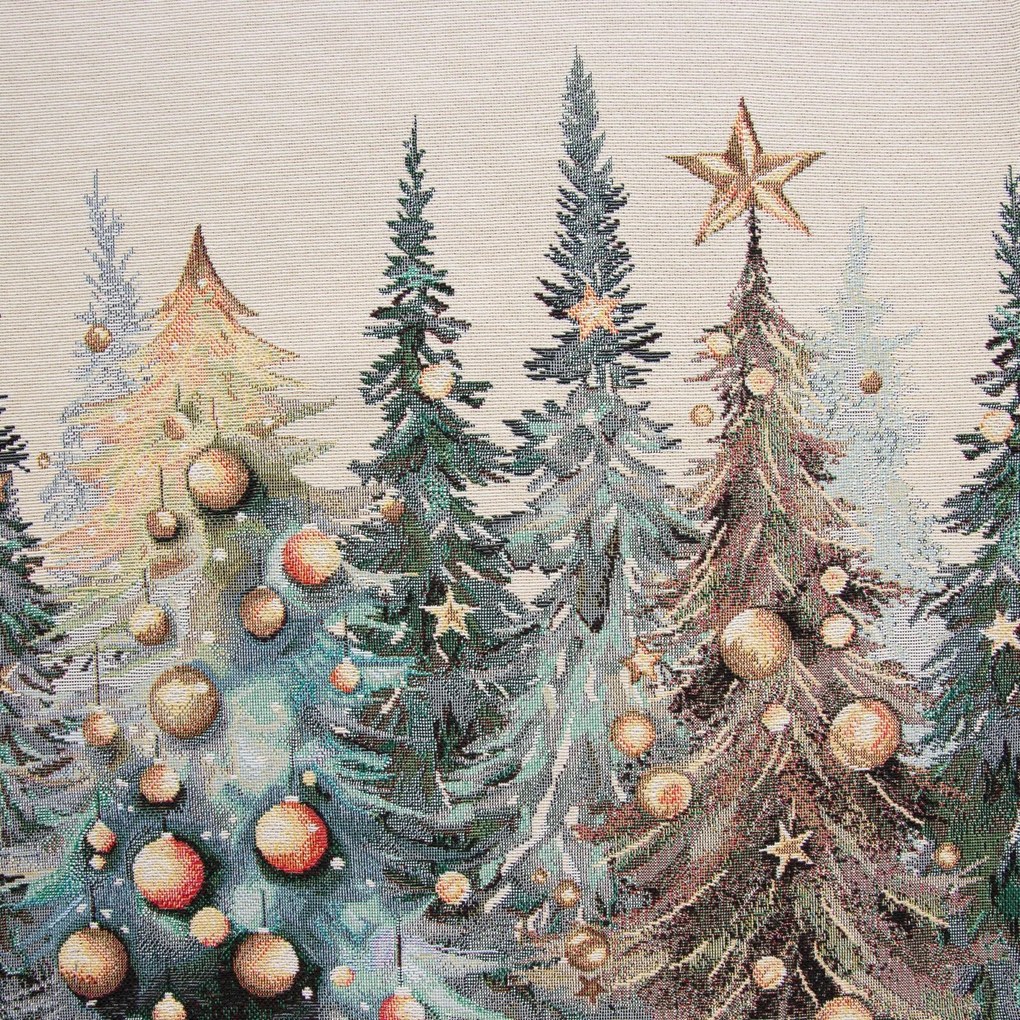 VÁNOČNÍ GOBELÍNOVÝ BĚHOUN NA STŮL FOREST 40X100 CM VZOROVANÝ