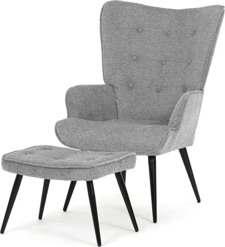 Relaxační křeslo, šedá, sametová látka, AK-303 GREY2
