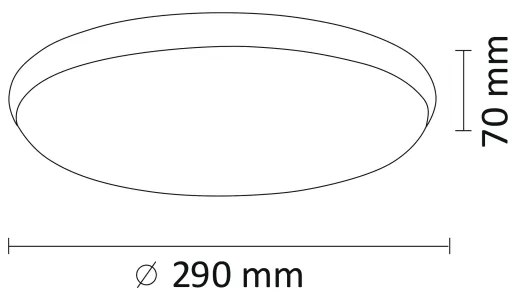 LED Stropní svítidlo KERN LED/15W/230V nikl