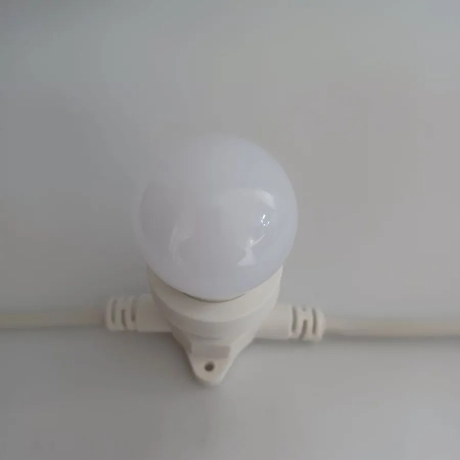 LED žárovka ledově bílá, patice E27, 12 diod