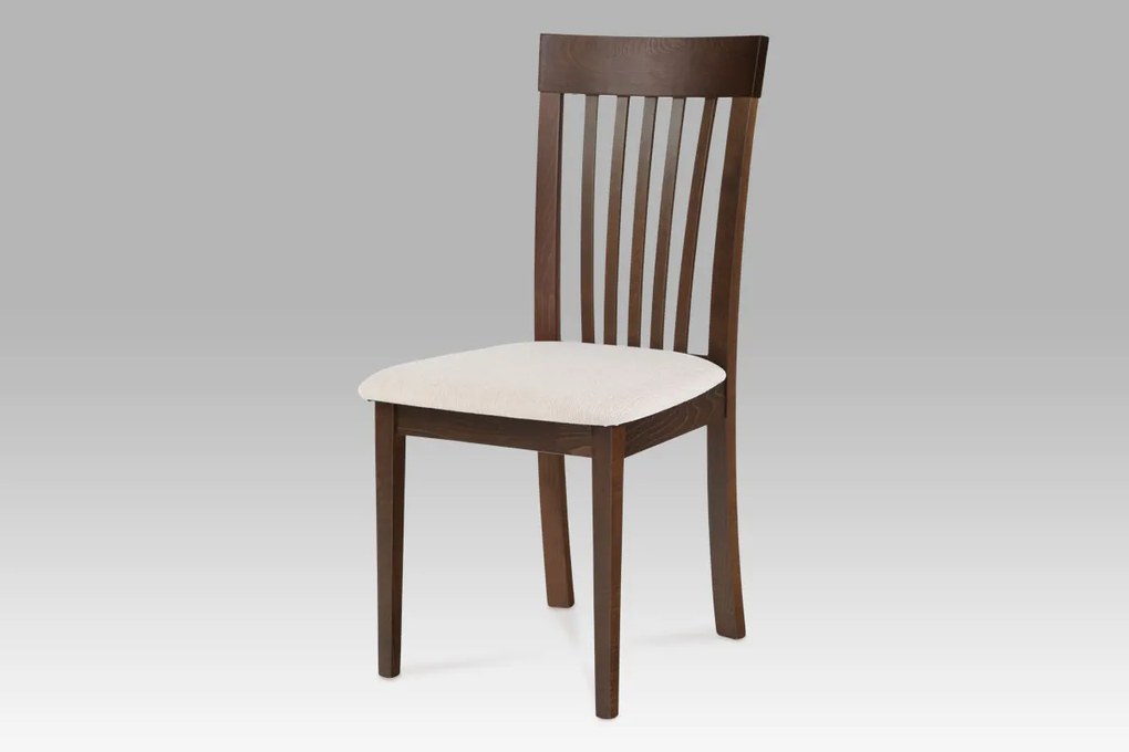 Artium Jídelní židle, ořech, potah krémový - BC-3950 WAL