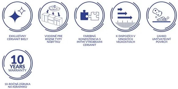 Cersanit Mille Slim, skříňkové umyvadlo 51x38 cm, bílá, K675-004