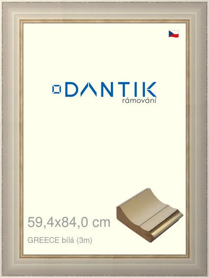 DANTIK rámeček 59,4x84 | GREECE bílá (Plexi Čiré)
