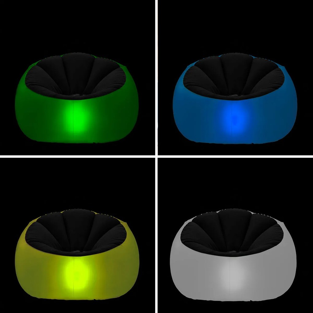 Nafukovací křeslo s barevným LED efektem a dálkovým ovládáním Chight InnovaGoods