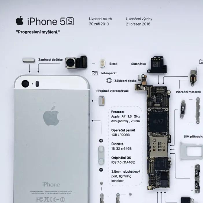 Obraz, Apple iPhone 5S bílý Bílá