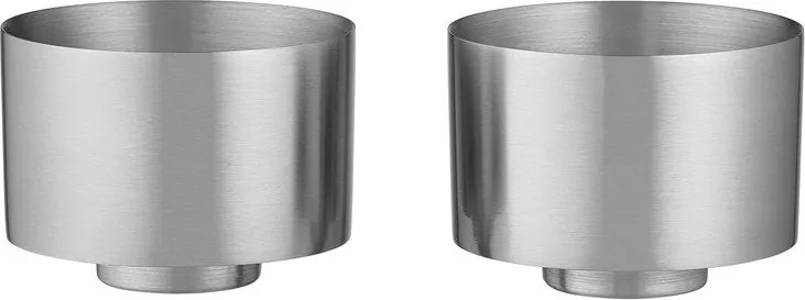 Dvoustěnné šálky v sadě 2 ks z nerezové oceli ve stříbrné barvě Makoto Steel – Blomus