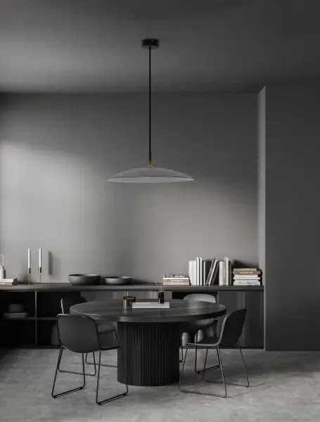LED černo-kouřový designový lustr Polifemo