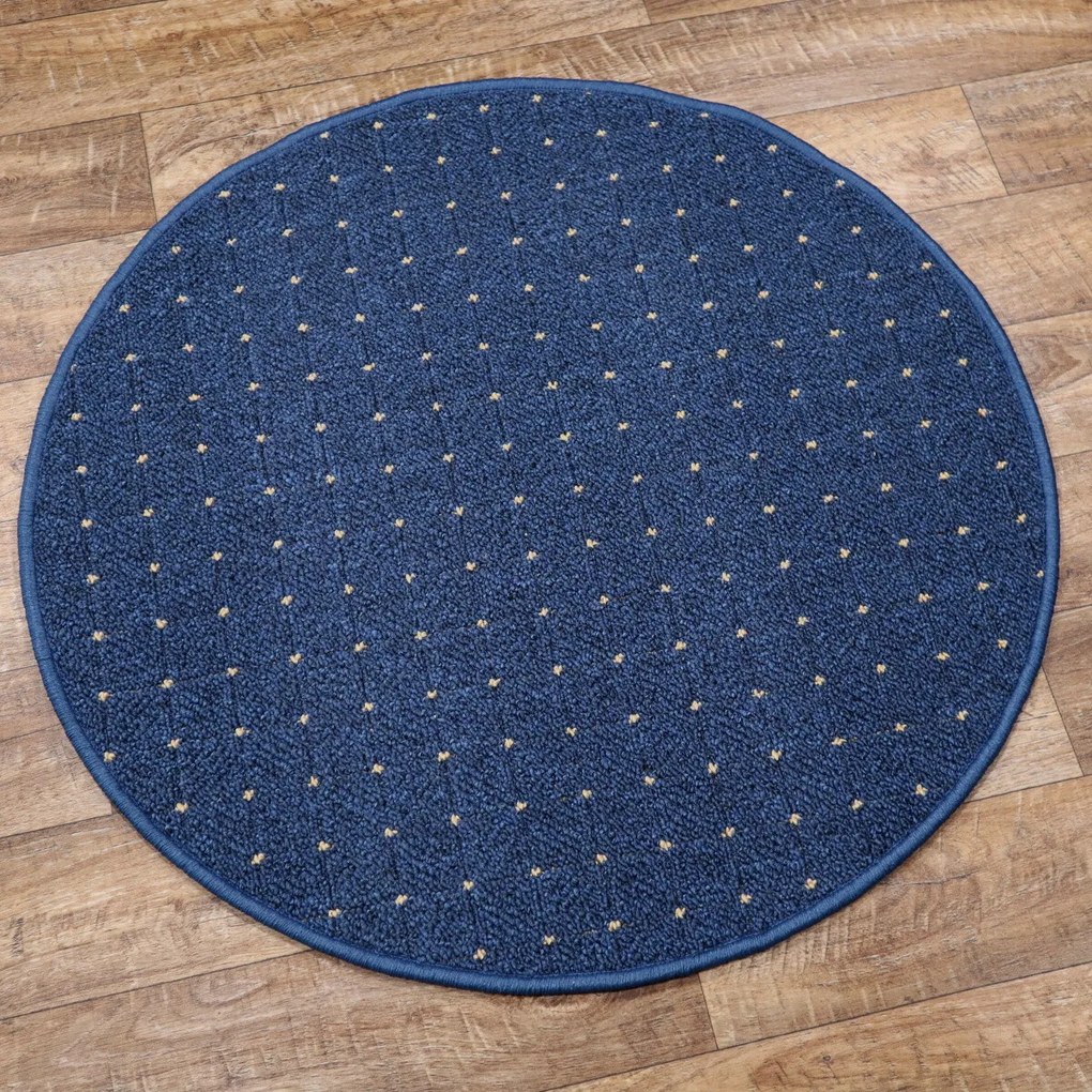 Condor Carpets, Kusový koberec Udinese modrý kruh, 200x200 (průměr) kruh, šedá, chodba / předsíň