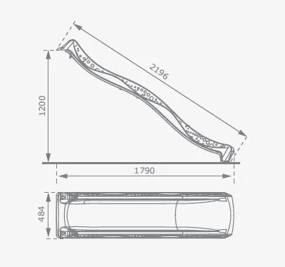 Monkey´s Skluzavka Home Yulvo s přípojkou na vodu červená 2,20 m .