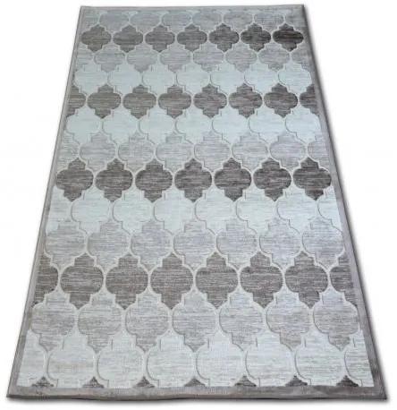 koberec AKRYL YAZZ 3766 Marocký jetel, Mříž, tmavě béžová, hnědá velikost 240x330 cm | krásné koberce cz