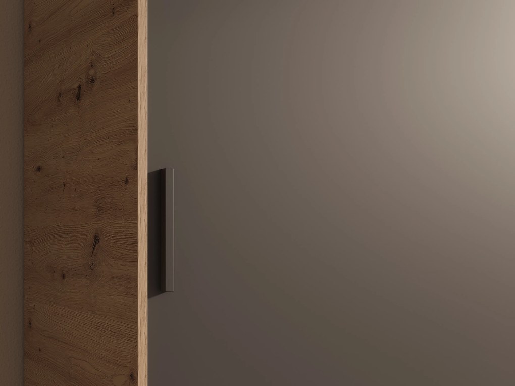 ADRK Furniture Šatní skříň s zrcadlem Hailey 180 SW-HAI-180-AB