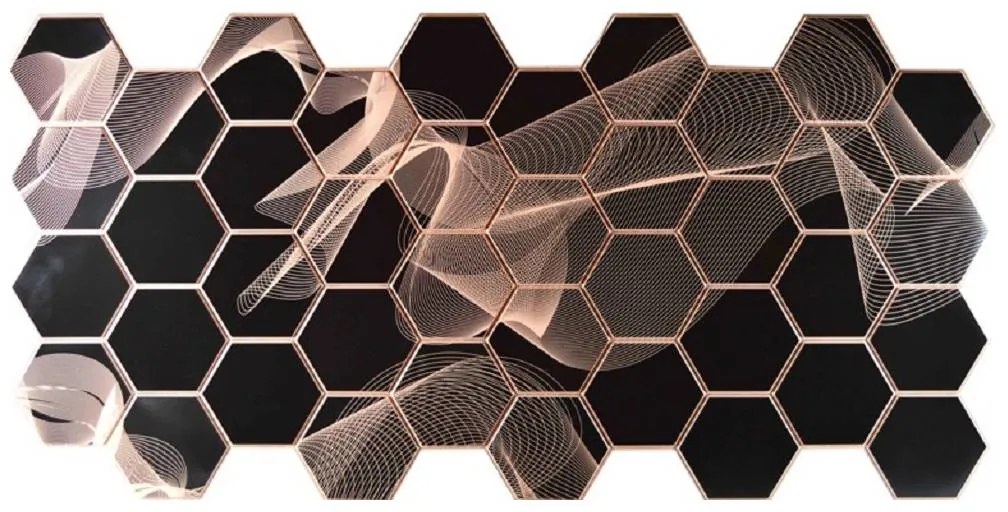 PVC obkladové 3D panely GRACE Hexagon Gravity