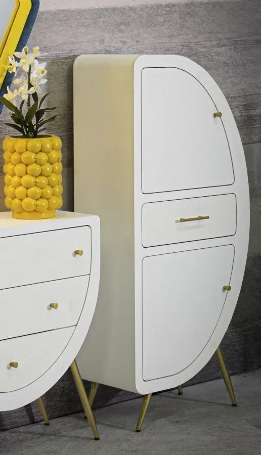 Úložná skříňka Venus 60 cm bílá/zlatá
