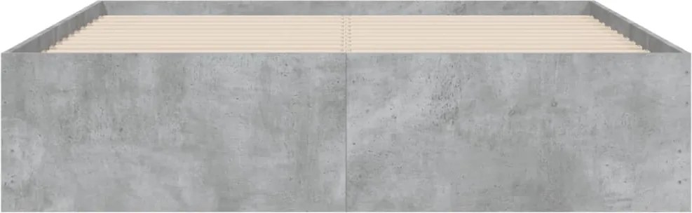 Rám postele se zásuvkami betonově šedý 135 x 190 cm kompozit 3207311