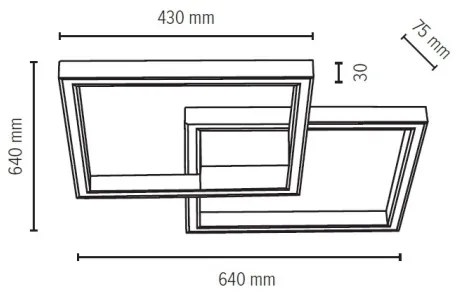 Spot-Light 91405274 - LED Stmívatelné svítidlo RAMME LED/48W/230V + DO matný dub