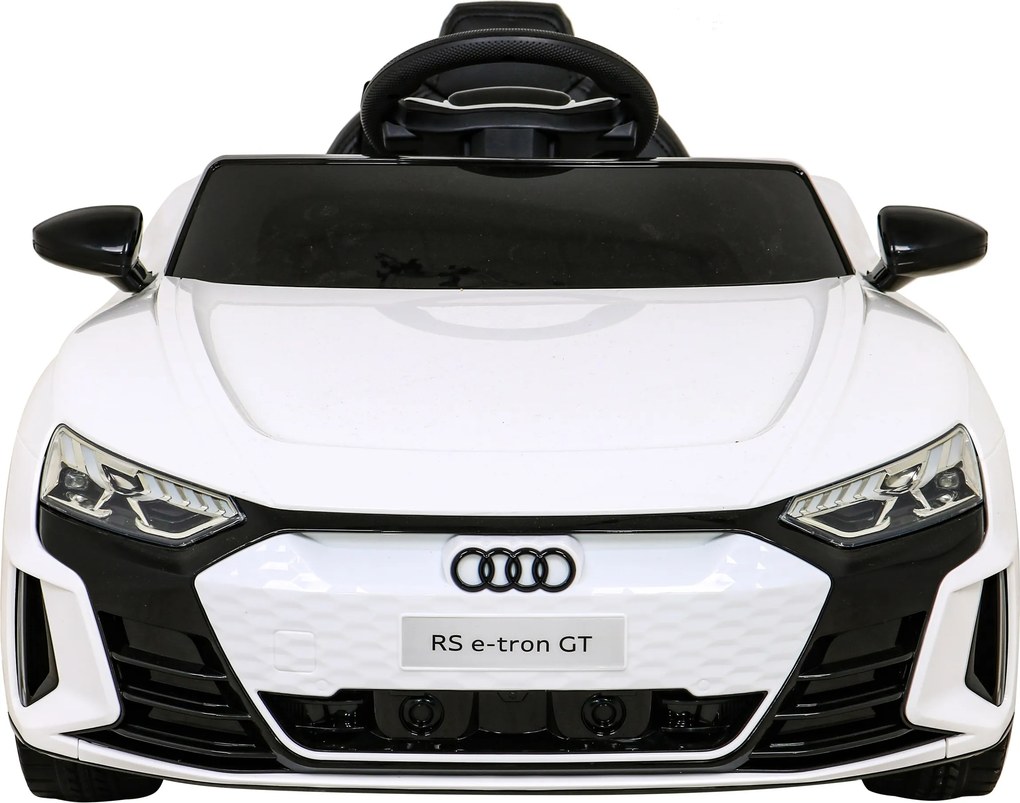 Ramiz Elektrické autíčko Audi RS E-Tron GT pro děti bílé + dálkové ovládání + pohon 4x4 + rádio MP3 + LED + EVA
