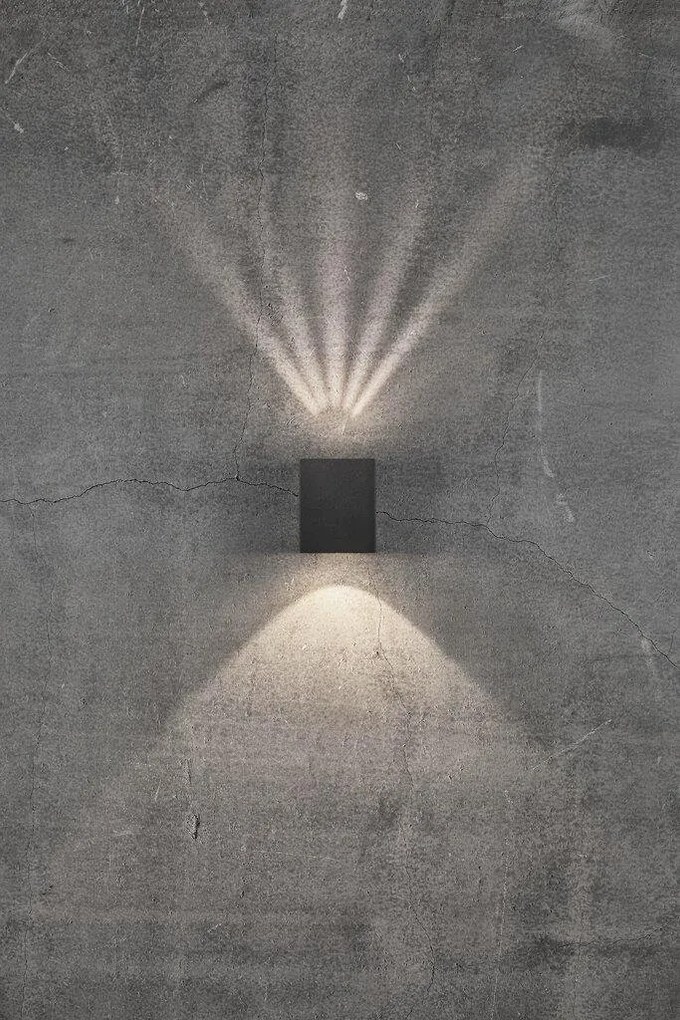NOR 49711003 Venkovní nástěnné svítidlo Canto Kubi 2 2x6W LED černá čirá - NORDLUX