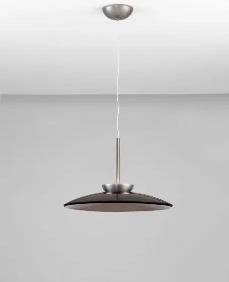 LED stmívatelný nikl-hnědý moderní lustr Esti