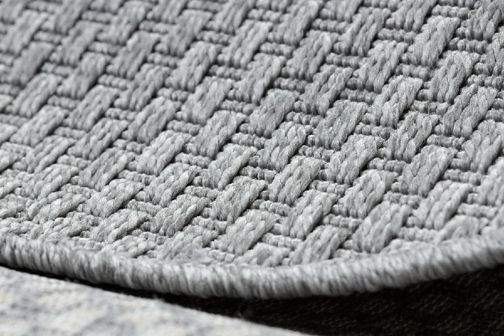 Dywany Łuszczów Kusový koberec Timo 6272 Light grey kruh – na ven i na doma Rozměry koberců: 200x200 (průměr) kruh