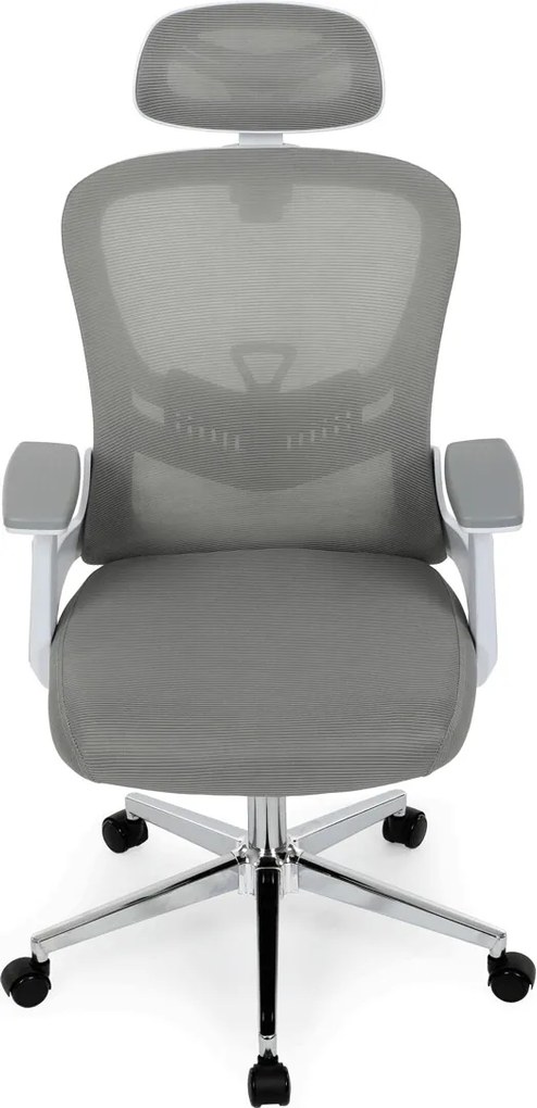 Ergonomická kancelářská židle EMILIE - šedá síťovina
