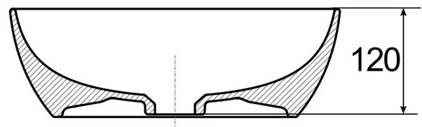 BPS-koupelny Deskové keramické umyvadlo Kingston Q (38x38x12,5 cm)