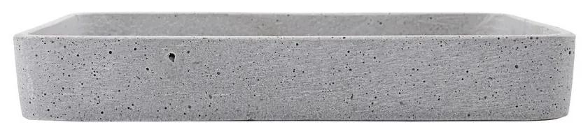 House Doctor Cementový tác Retra Grey Větší, šedá barva, beton
