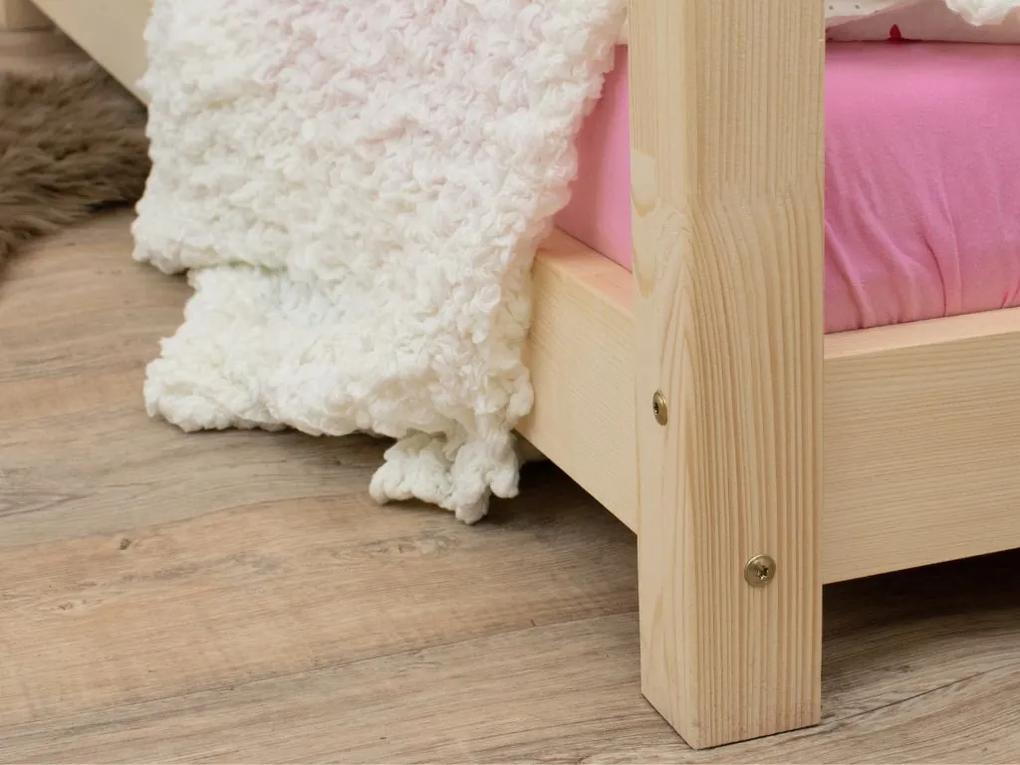 Benlemi Dětská postel domeček TERY Zvolte barvu: Bílá, Zvolte rozměr: 120x200 cm