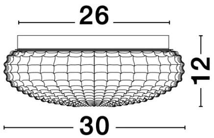 Designové stropní svítidlo Clam 30 chrom