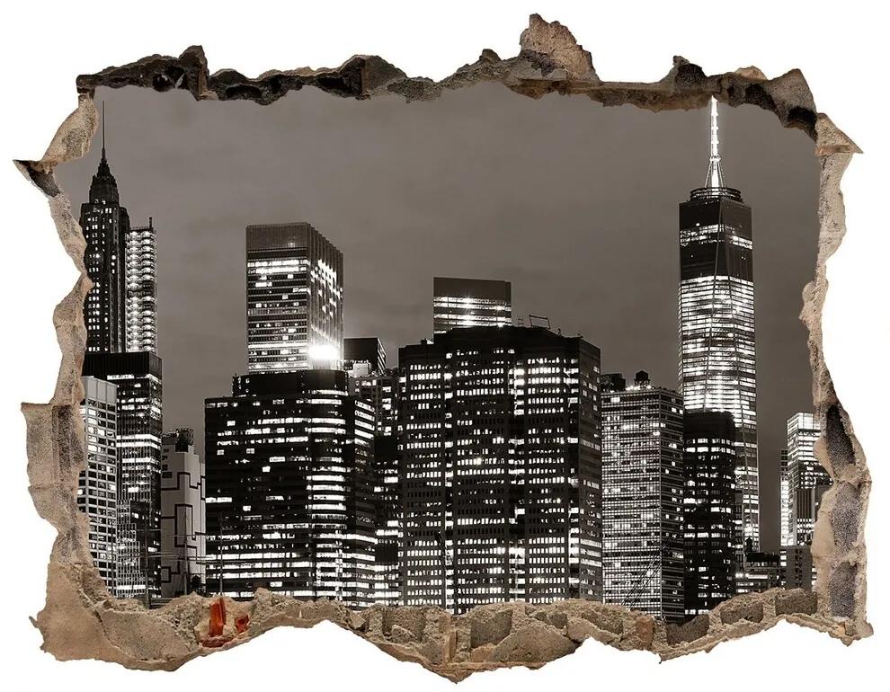 Wallmuralia Fototapeta díra na zeď 3D Manhattan New York 95x64 cm