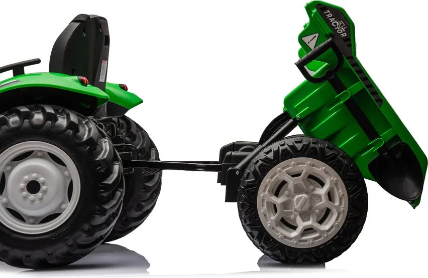 LEAN CARS Akumulátorový traktor HC-306 s přívěsem, světle zelený, 24 V