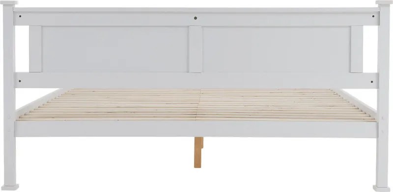 Postel s roštem 180x200, borovicové dřevo / bílá, LUCAS NEW Kondela 0000230731