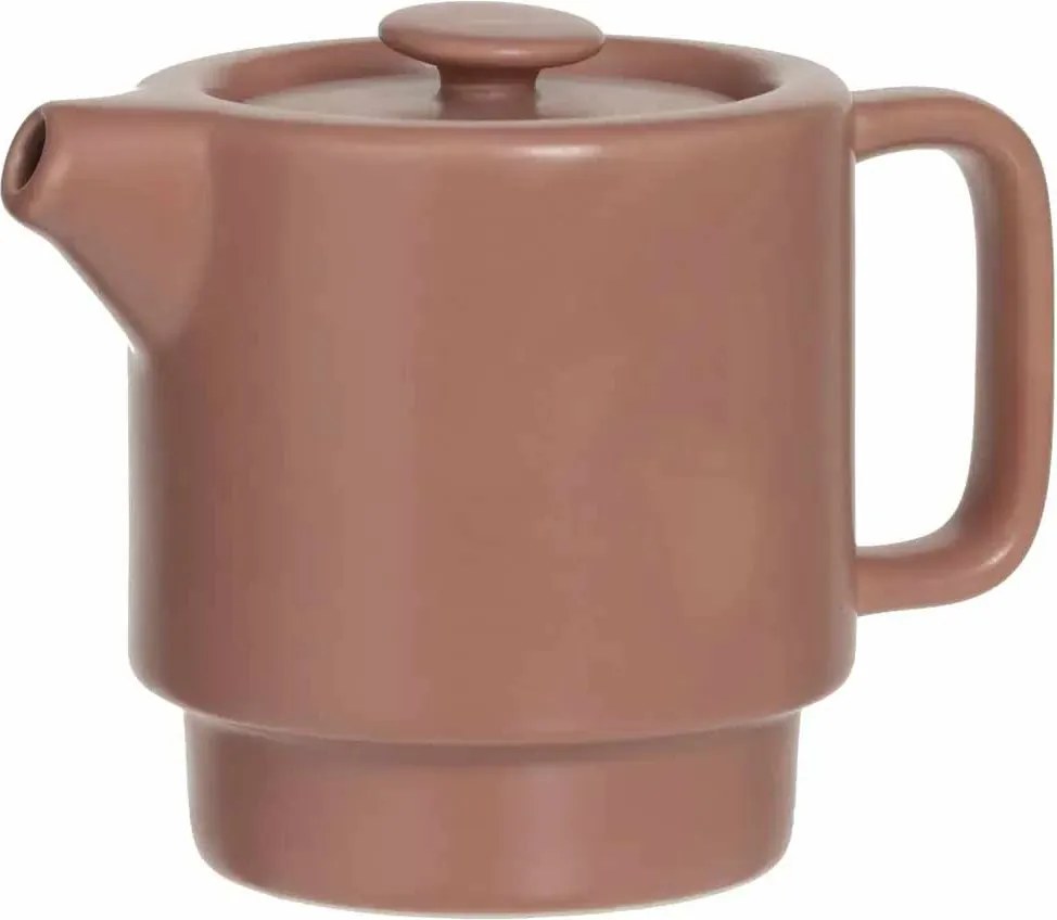 Konvice čajová s šálkem NATURAL, 800 ml, terakotová barva