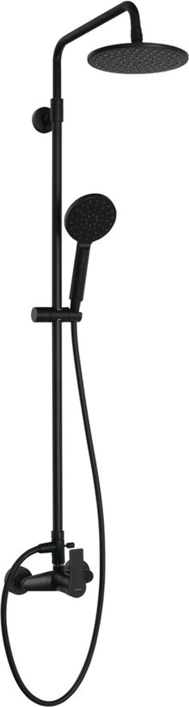 Sapho Pax - Sprchový set s baterií, průměr 20 cm, matná černá XA139/15