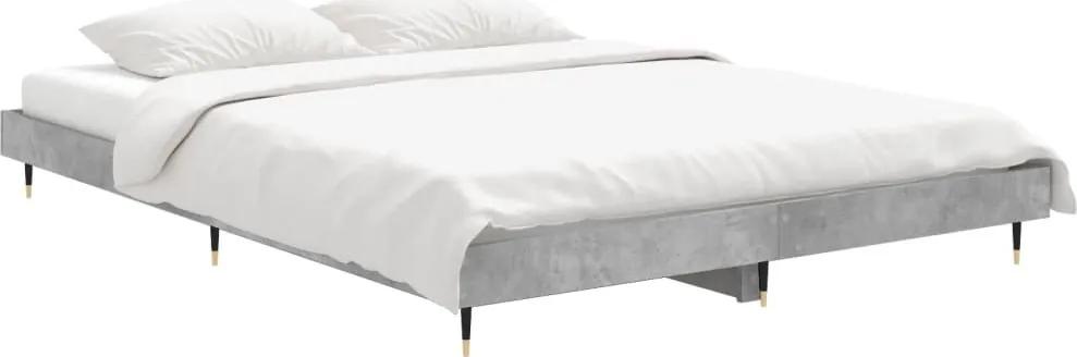 vidaXL Rám postele 135 x 190 cm kompozitní dřevo [832182] Barva: bílá s vysokým leskem