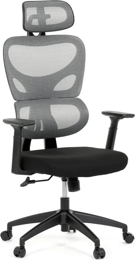 Kancelářská židle KA-K2080 GREY, houpací mechanismus, šedá (69 x 62) cm