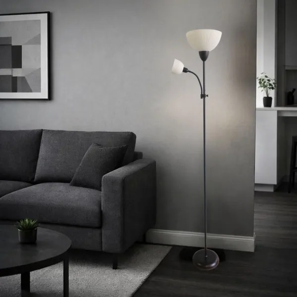 Rabalux 74109 - Stojací lampa ACTION PRO 1xE27/60W/230V + 1xE14/25W černá