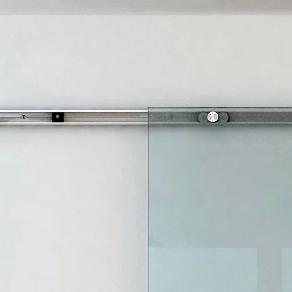 HOMCOM Posuvné skleněné dveře, matné sklo, 775/900/1025x2050 mm