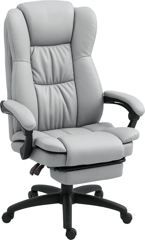 Kancelářská židle Vinsetto s masážní funkcí, ergonomická kancelářská židle s funkcí polohování, výškově nastavitelná manažerská židle s funkcí otáčen…