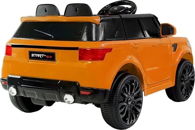LEAN CARS Elektrické autíčko HL1638 s dálkovým ovládáním, MP3 a LED světlem oranžové