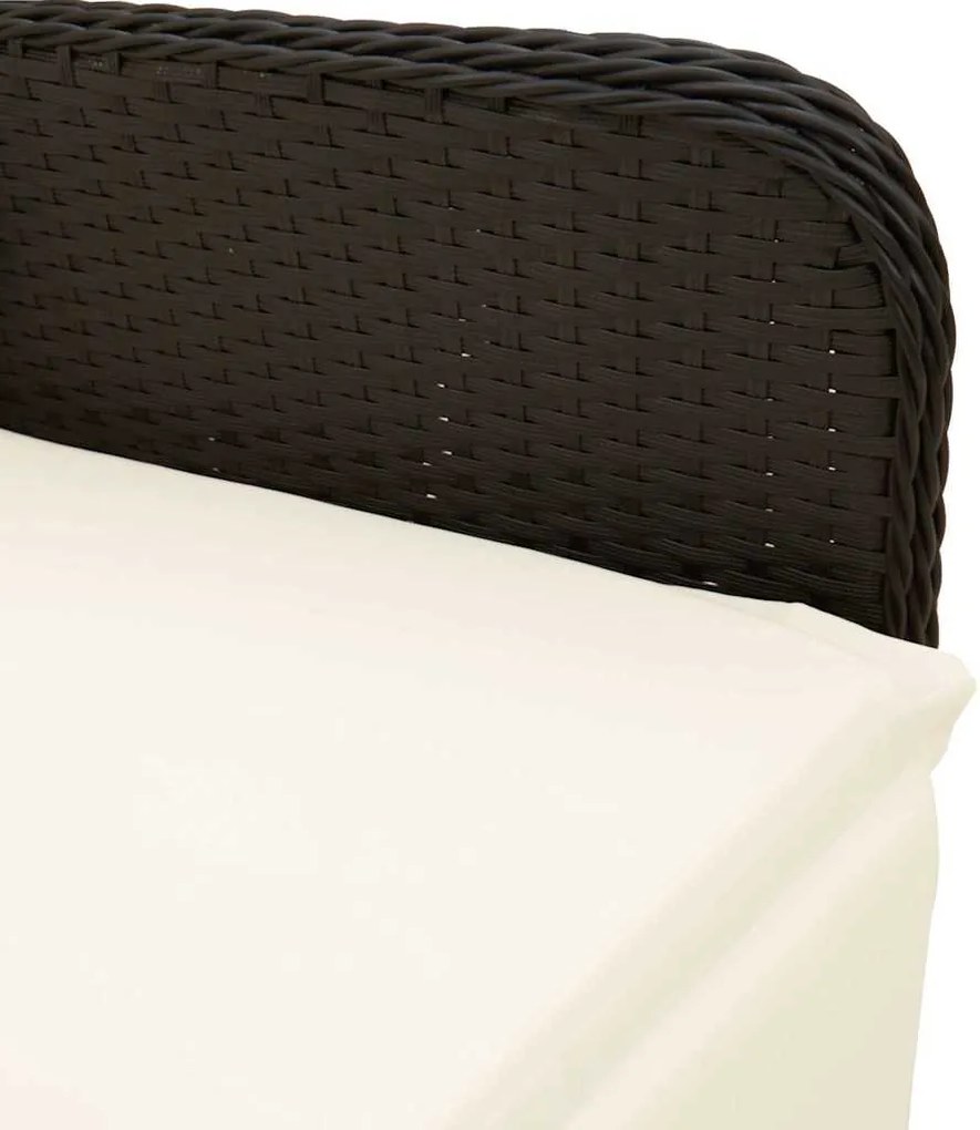 9dílný zahradní bistro set s poduškami černý polyratan 3277291